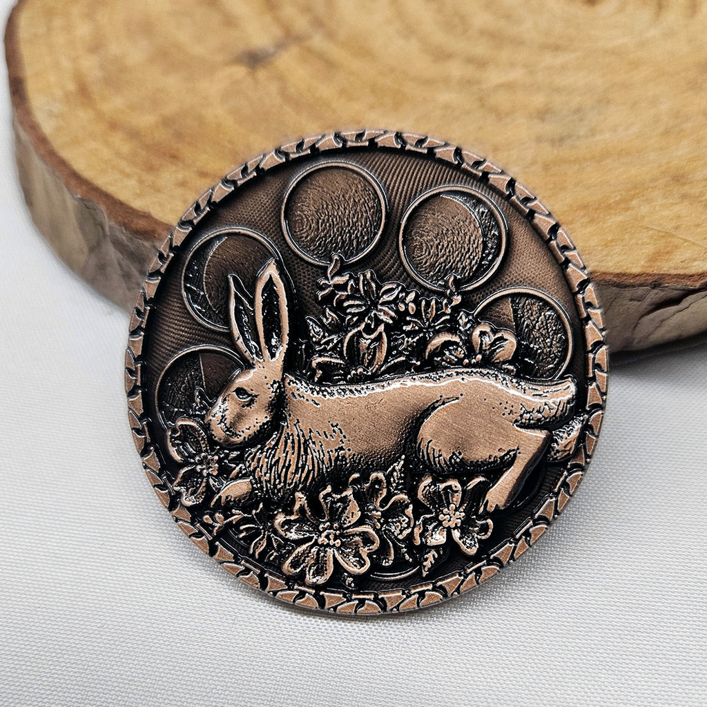 Antique Copper Decision Coin – Lunar Rabbit and Crow Design – The ...